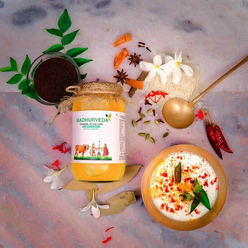 2 Ltr A2 Desi Cow Bilona Ghee - Madhur Veda
